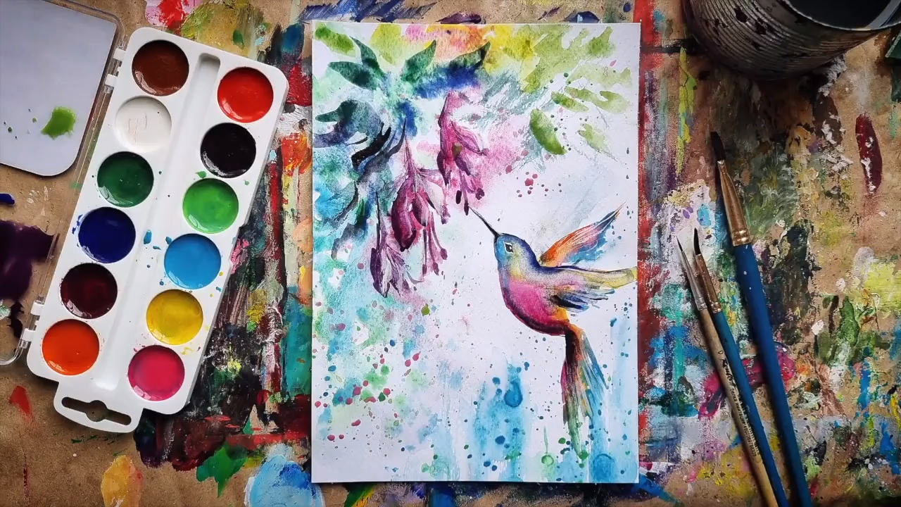 Jaro | Obrázek vodovými barvami | Vodovky | DIY | Stream